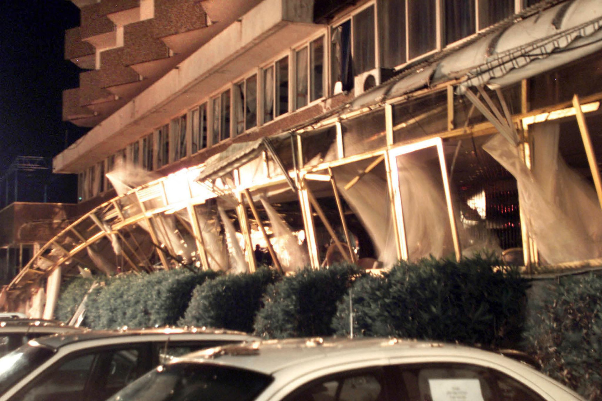 People are trapped beneath a collapsed hotel in Argentina