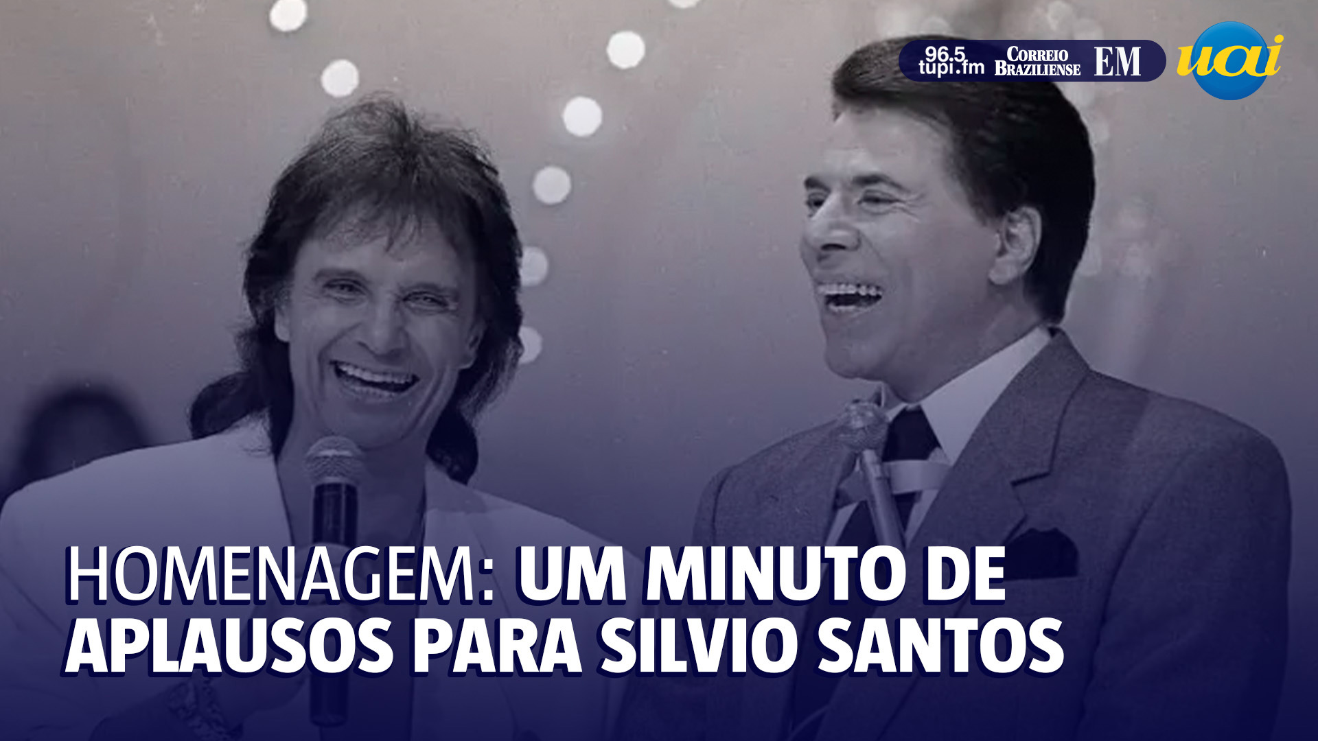 Roberto Carlos pede um minuto de aplausos em homenagem a Silvio Santos Roberto Carlos pede um minuto de aplausos em homenagem a Silvio Santos