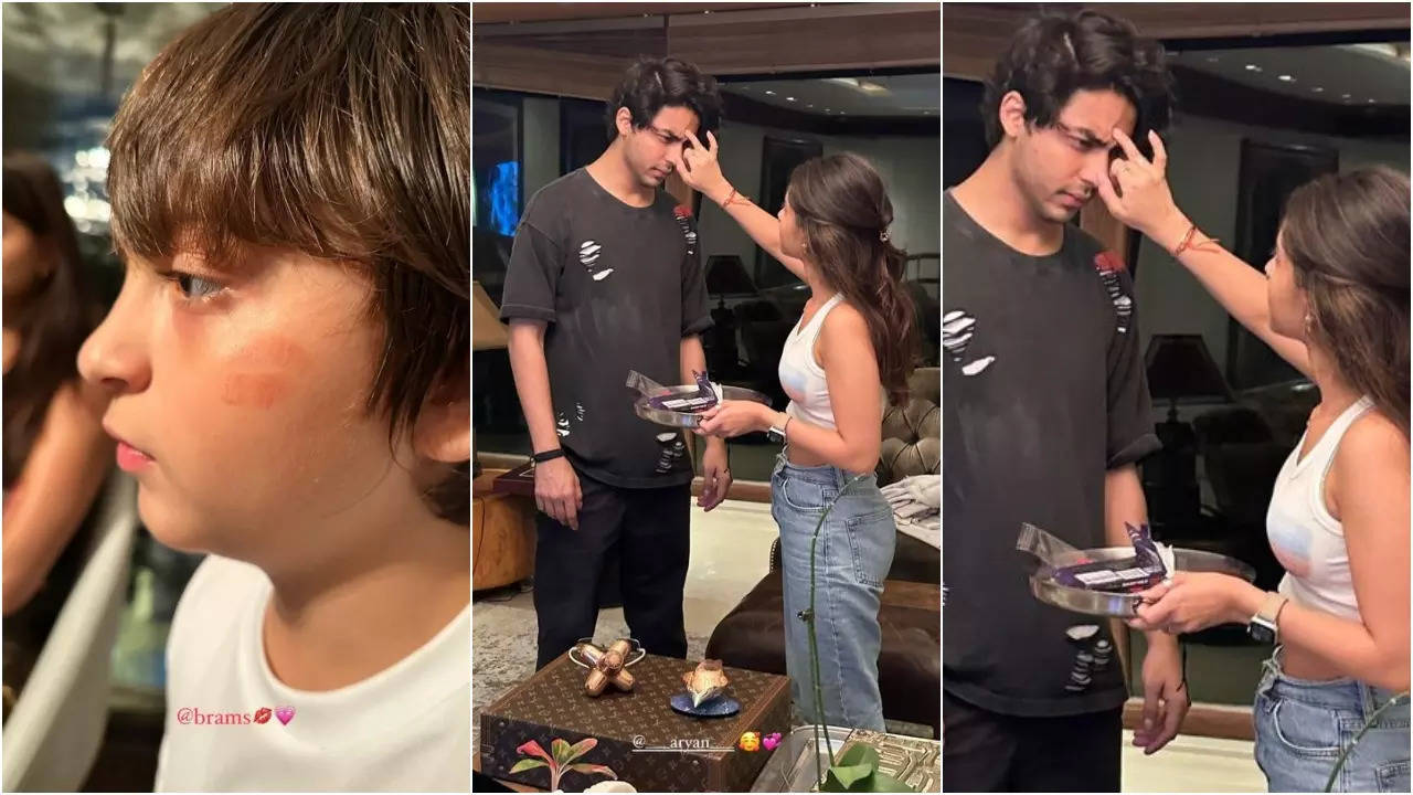 Aryan Khan and AbRam's UNSEEN photos from Rakhi celebration go VIRAL Aryan Khan and AbRam's UNSEEN photos from Rakhi celebration go VIRAL