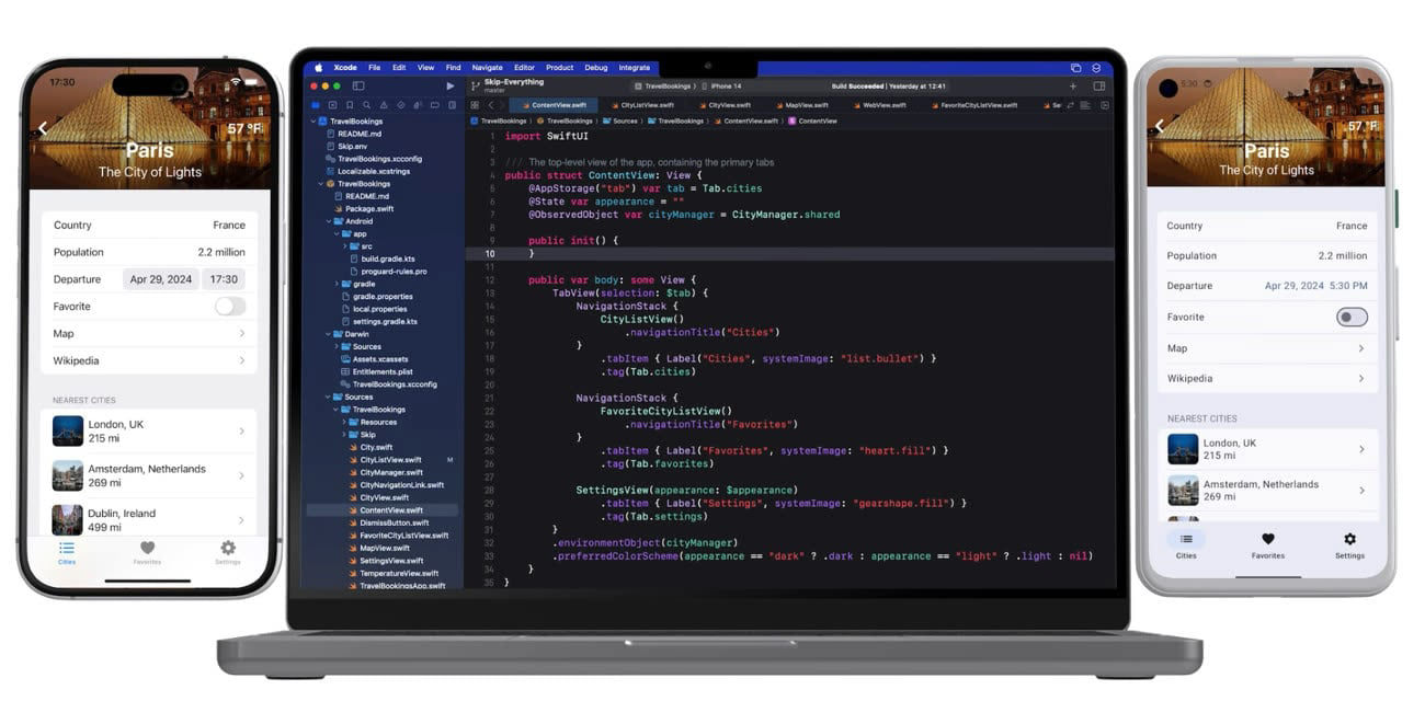 Skip permet de convertir une app iOS vers Android en gardant le même code Skip permet de convertir une app iOS vers Android en gardant le même code