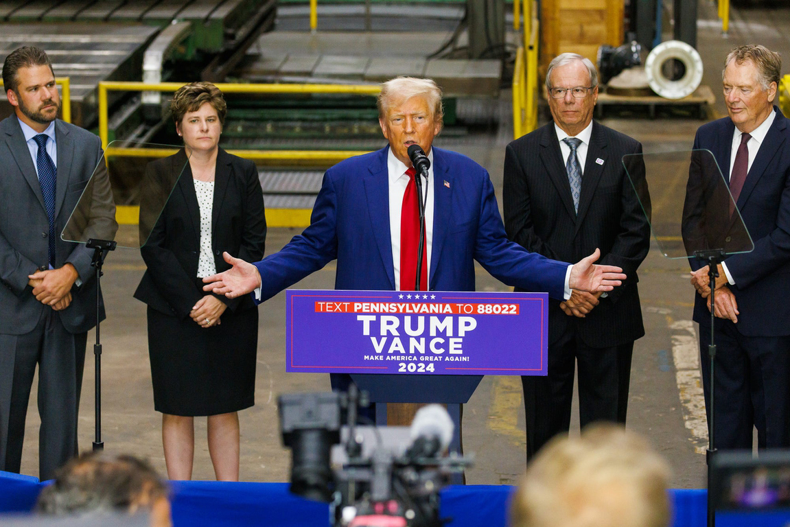 Donald Trump visits Precision Custom Components in York, Pennsylvania Donald Trump visits Precision Custom Components in York, Pennsylvania
