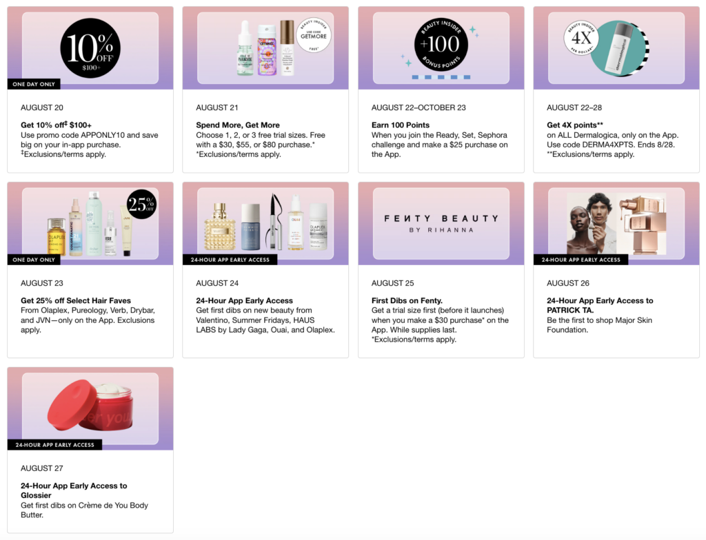 It’s Official: This Is Sephora’s Sale Calendar for 2025