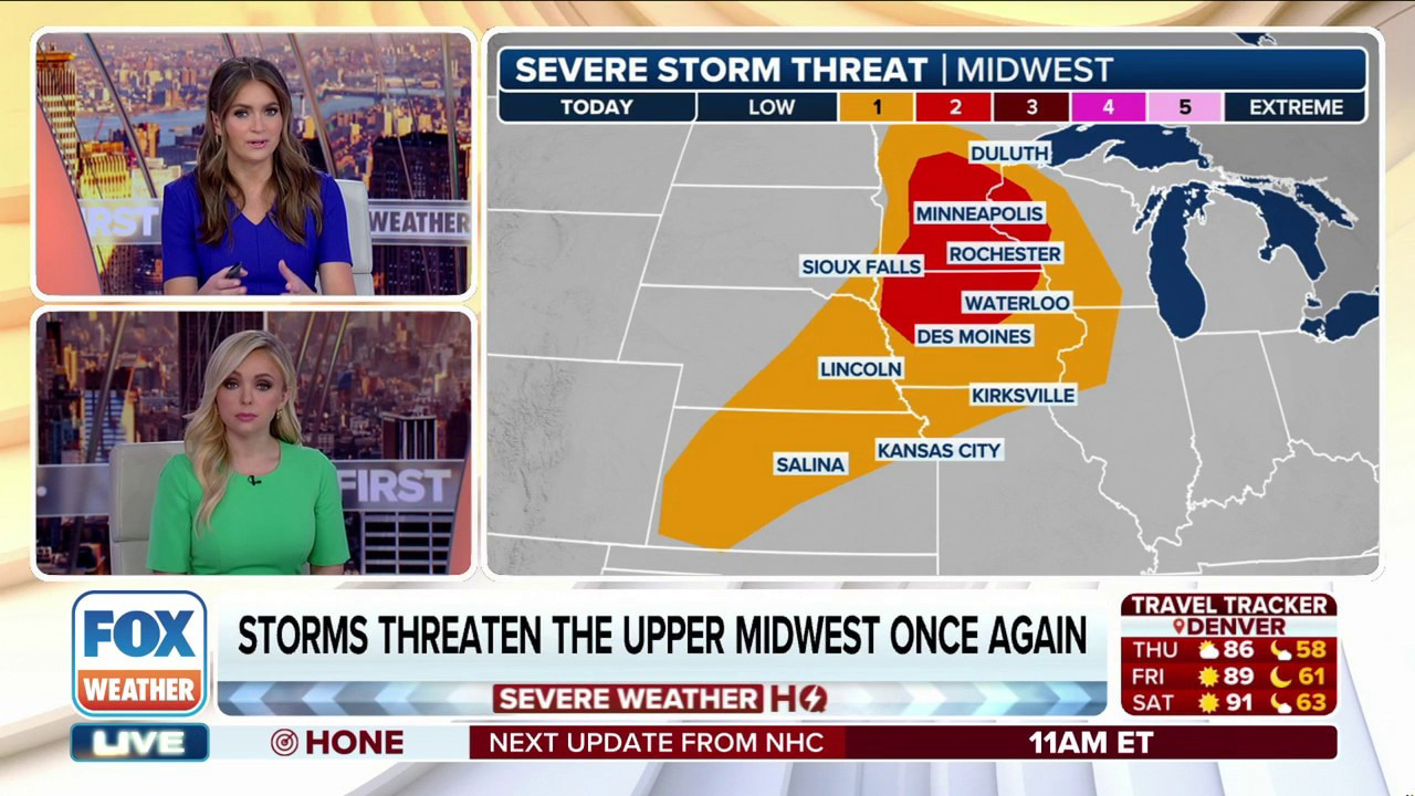 Severe storms threaten Minnesota for third time this week on Thursday Severe storms threaten Minnesota for third time this week on Thursday