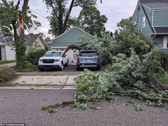 Shocking drone footage shows entire house split in two after storm Shocking drone footage shows entire house split in two after storm