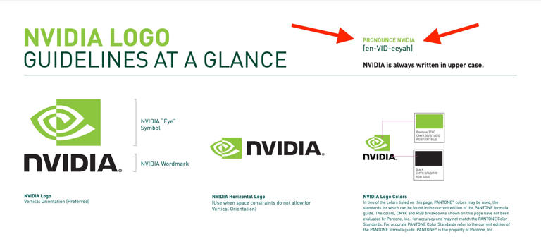 You might be pronouncing 'Nvidia' the wrong way