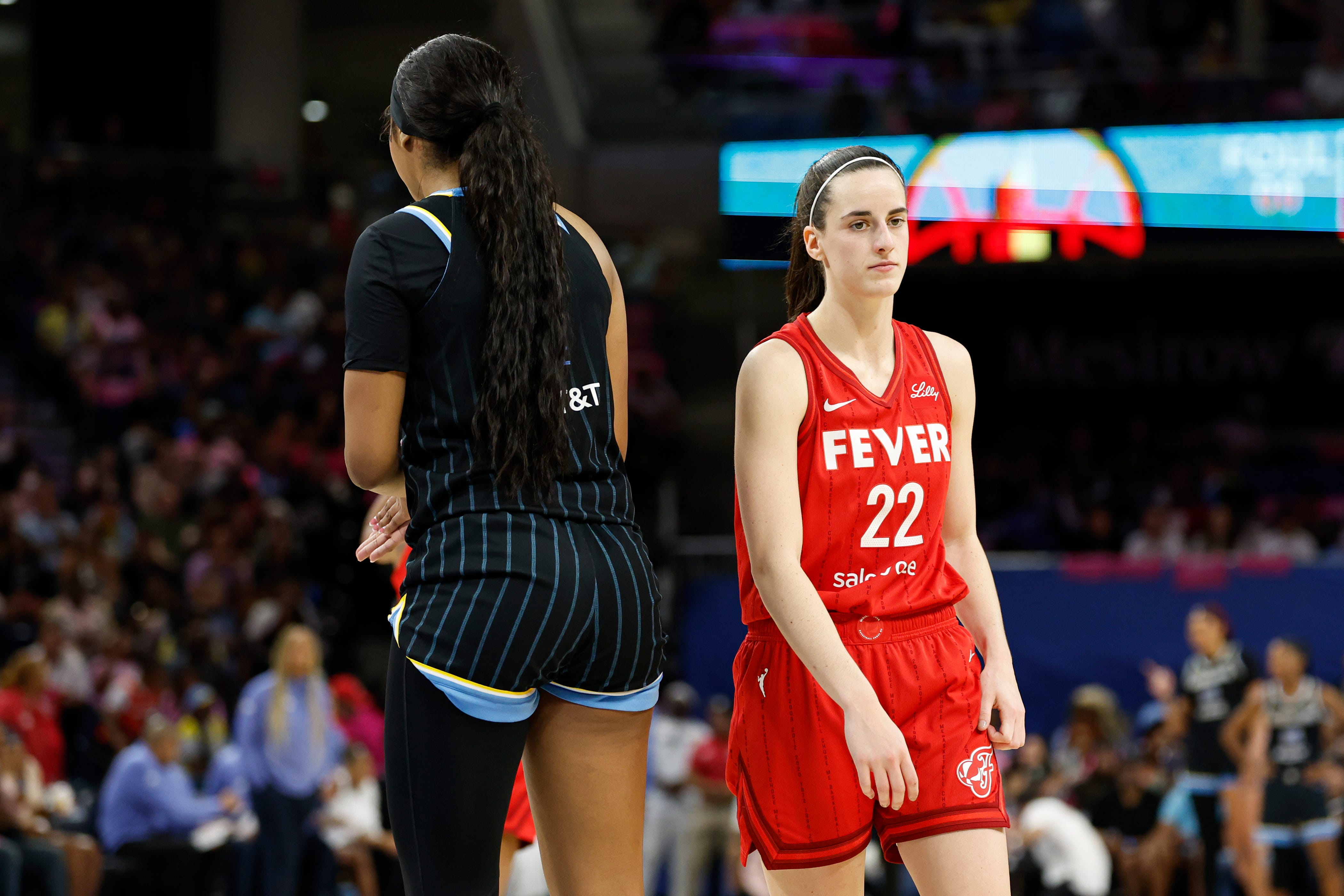 'Nothing malicious': Caitlin Clark defends flagrant foul on Angel Reese ...