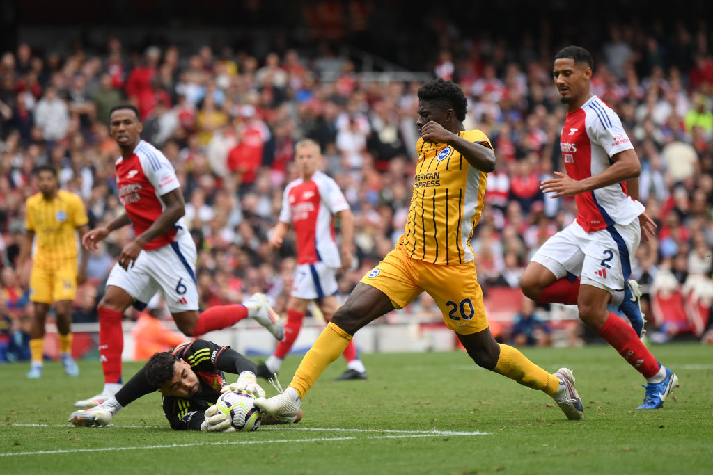 Rice sees red as Brighton earn draw at Emirates