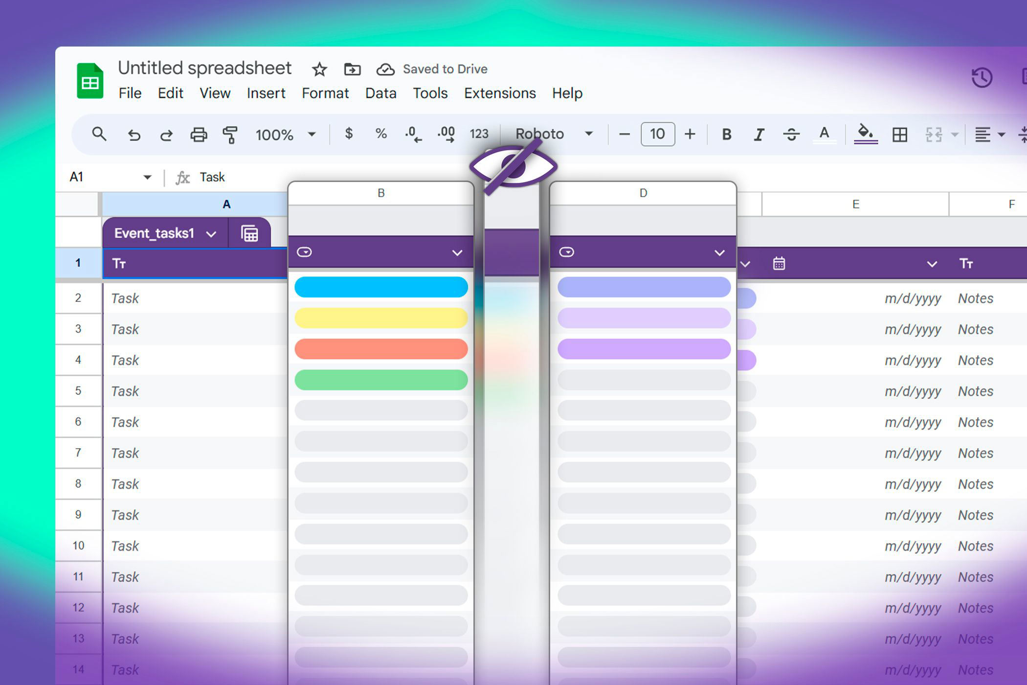 Make Your Google Sheets Simpler by Hiding Rows and Columns Make Your Google Sheets Simpler by Hiding Rows and Columns