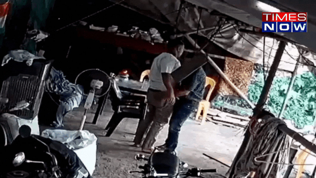 Viral Video Chair Sitting Man Knocked Down By Truck On Up Road