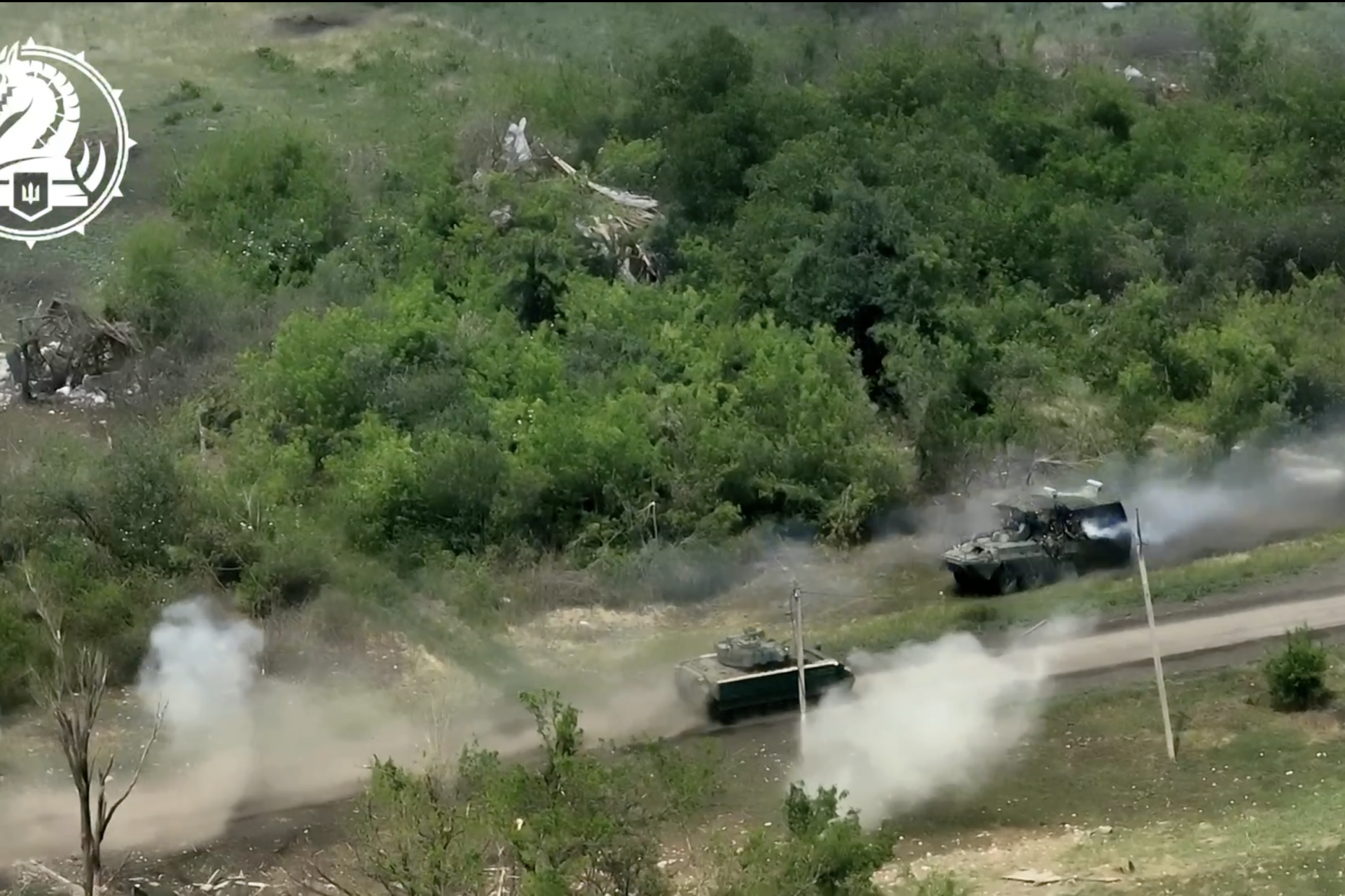Remember when a Ukrainian tank commander was caught putting out a fire ...