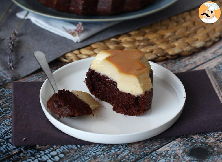 Choco flan, the perfect combination of a soft chocolate cake and a ...
