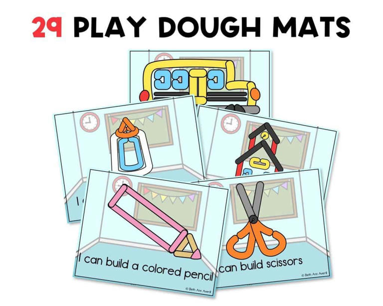 How Back to School Preschool Play Dough Mats Can Make a Fun ...