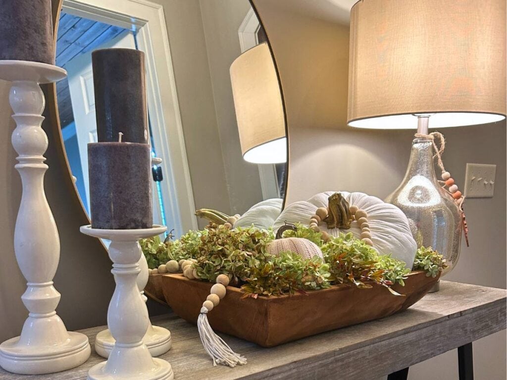 Fall Centerpiece for a Foyer