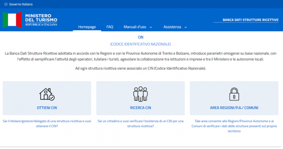 CIN, parte la Banca Dati delle Strutture Ricettive. Sanzioni dal 2 novembre CIN, parte la Banca Dati delle Strutture Ricettive. Sanzioni dal 2 novembre