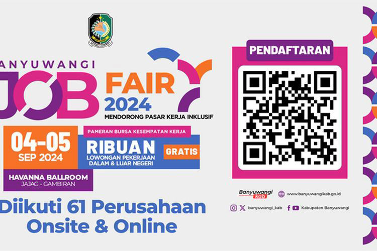 Digelar Dua Hari, Banyuwangi Job Fair Sediakan Ribuan Lowongan Kerja Digelar Dua Hari, Banyuwangi Job Fair Sediakan Ribuan Lowongan Kerja