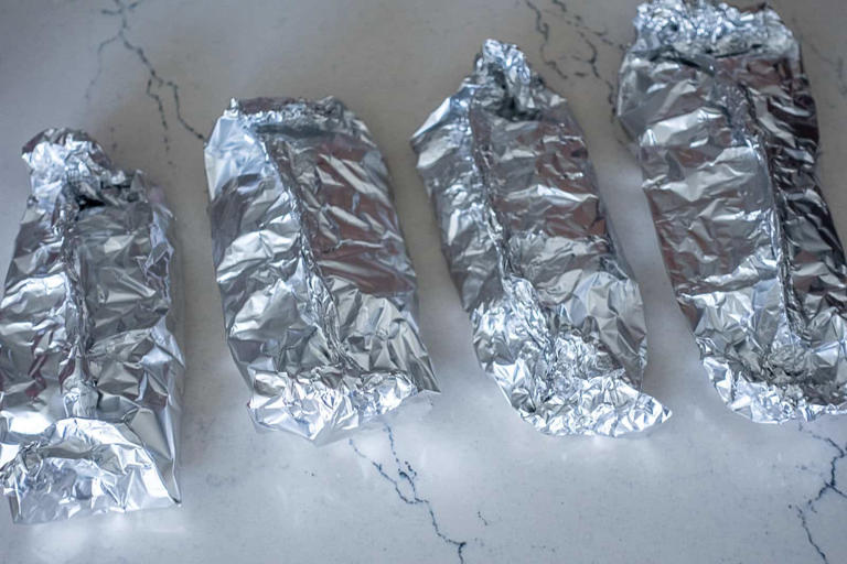 Grilled Potato Foil Packets with Buffalo Sauce