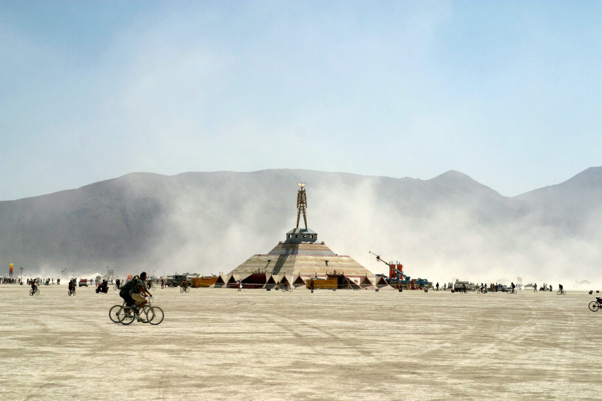 What happens at the infamous Burning Man festival?