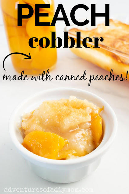 Old Fashioned Peach Cobbler (Made with Canned Peaches)