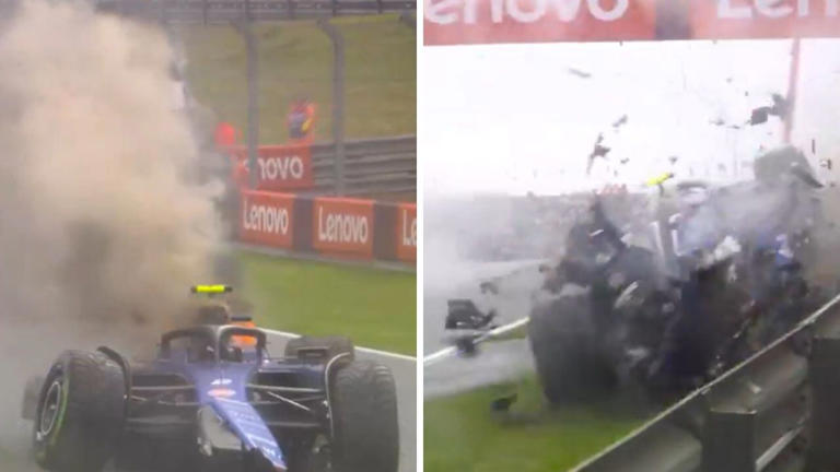 Auto se prende en llamas en la F1; video de aparatoso accidente le da ... Auto se prende en llamas en la F1; video de aparatoso accidente le da ...