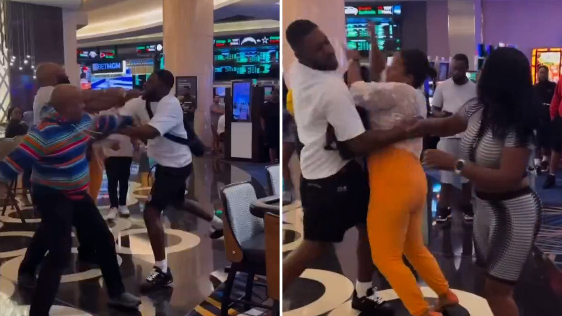 Chaos ensues as fight breaks out in the MGM Las Vegas casino Chaos ensues as fight breaks out in the MGM Las Vegas casino