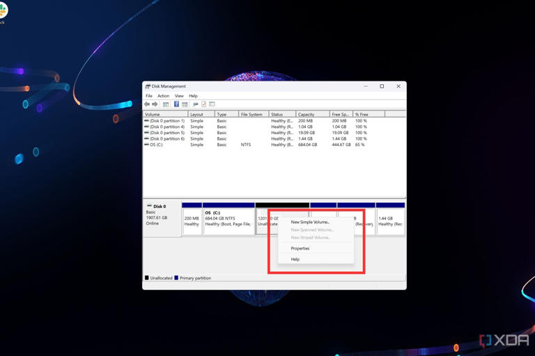 Partition that SSD in Windows