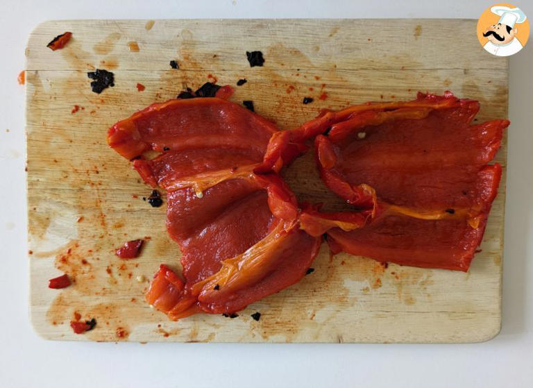 How to peel pan-fried bell peppers?