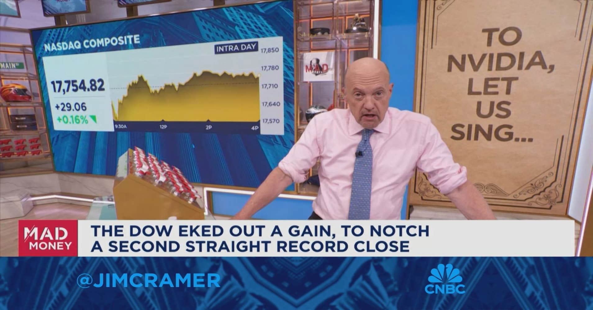 Jim Cramer explains why he's nervous about Nvidia's report Jim Cramer explains why he's nervous about Nvidia's report