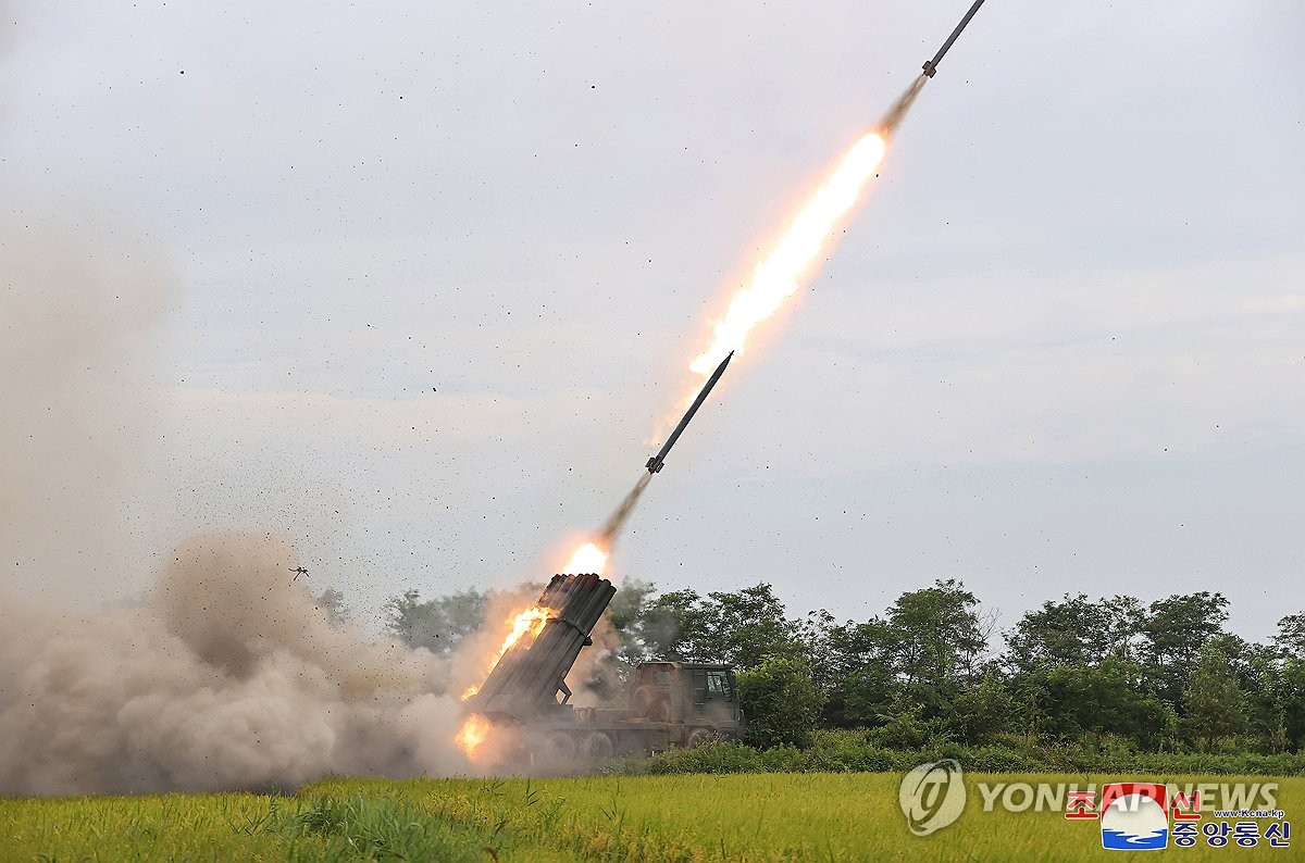 (LEAD) N. Korea fires 10 multiple rocket launcher shells after ...