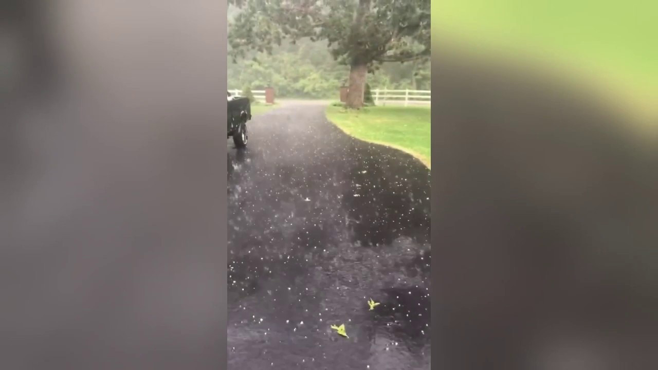 Watch: Hail pelts pavement as severe weather blasts across Illinois Watch: Hail pelts pavement as severe weather blasts across Illinois
