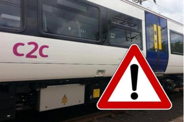 'Trespassers' on the railway block c2c line across south Essex
