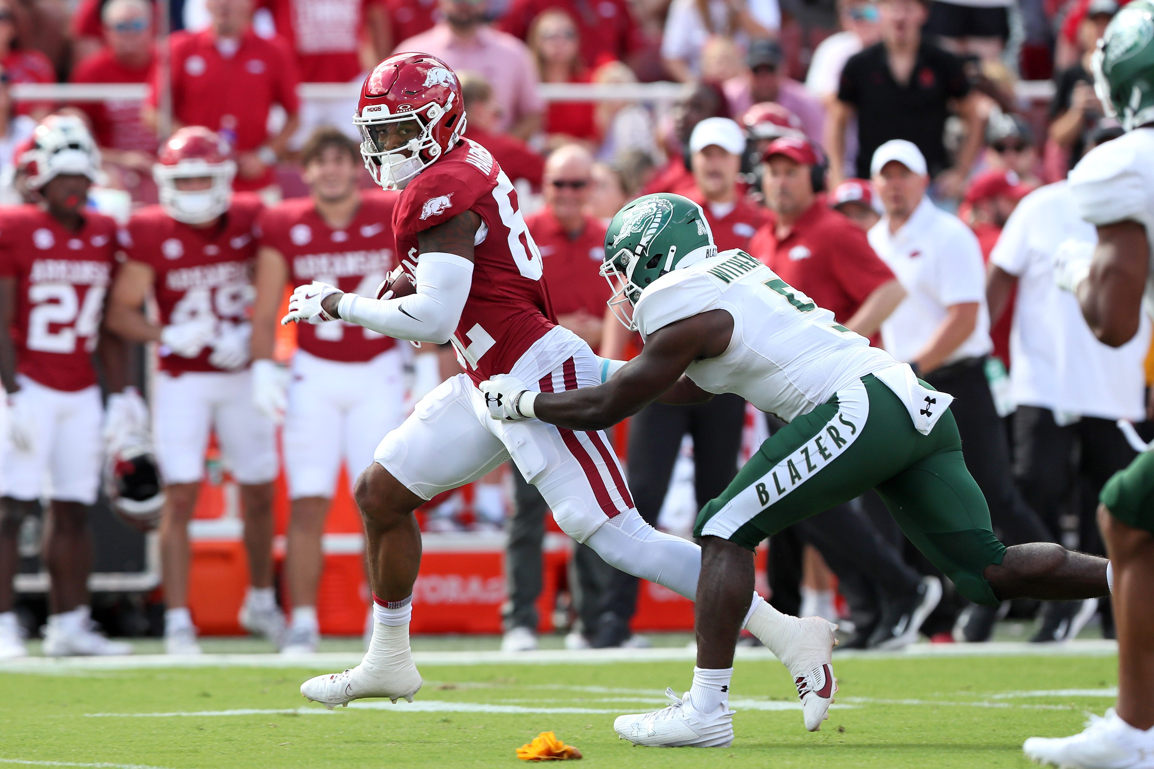 Arkansas football injury report: Monte Harrison to miss Ole Miss game ...