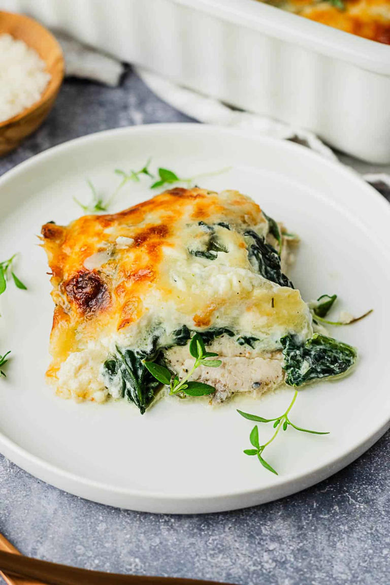Creamy Chicken Spinach Casserole