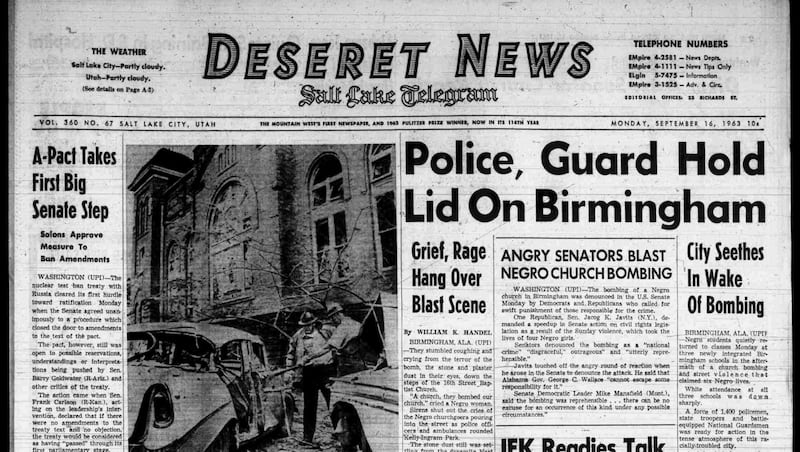 Deseret News archives: Church bombing in Birmingham in 1963 was ...