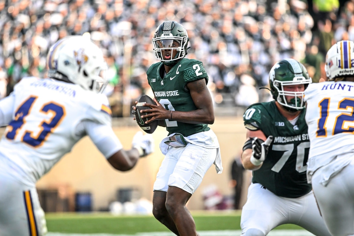 Michigan State’s Aidan Chiles Is Left off Josh Pate’s Big Ten Top 10 Quarterback List