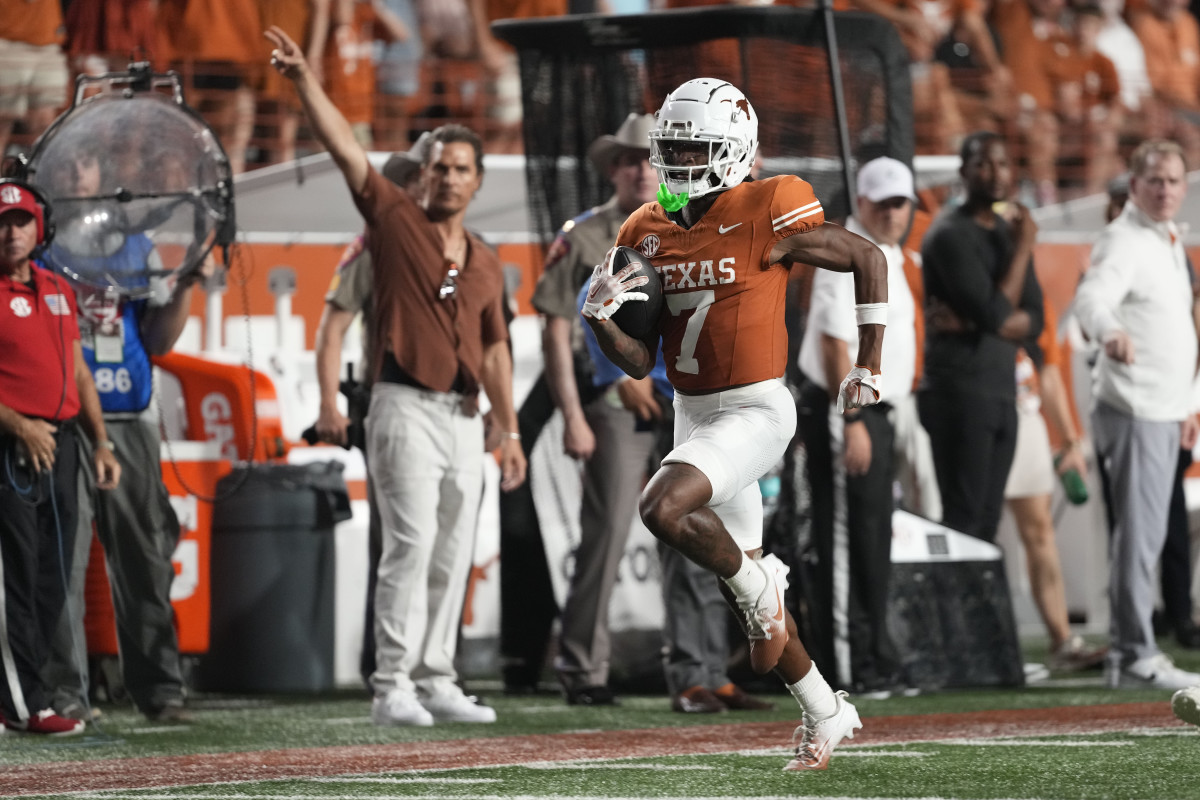 AI clocks Texas WR Isaiah Bond with fastest speed in college football ...