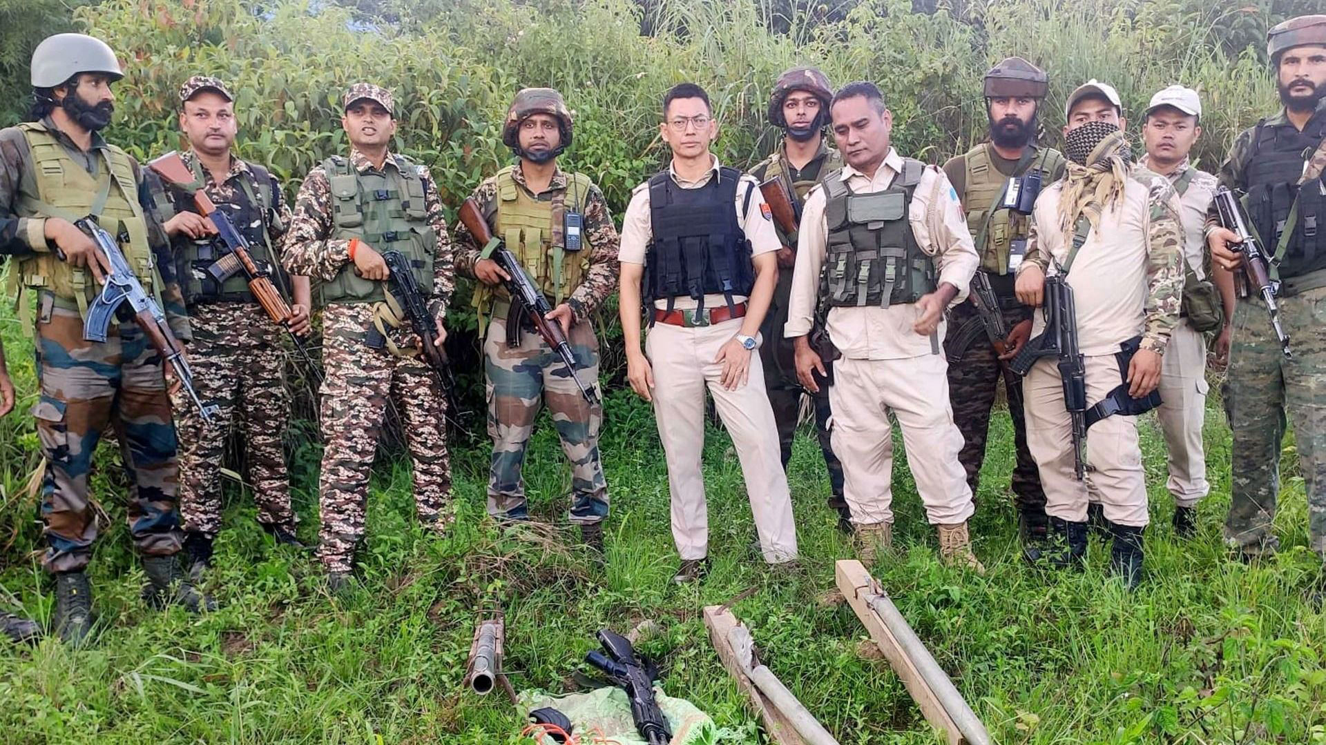 Security Forces Seize Huge Cache of Arms, Ammunition in Manipur Security Forces Seize Huge Cache of Arms, Ammunition in Manipur