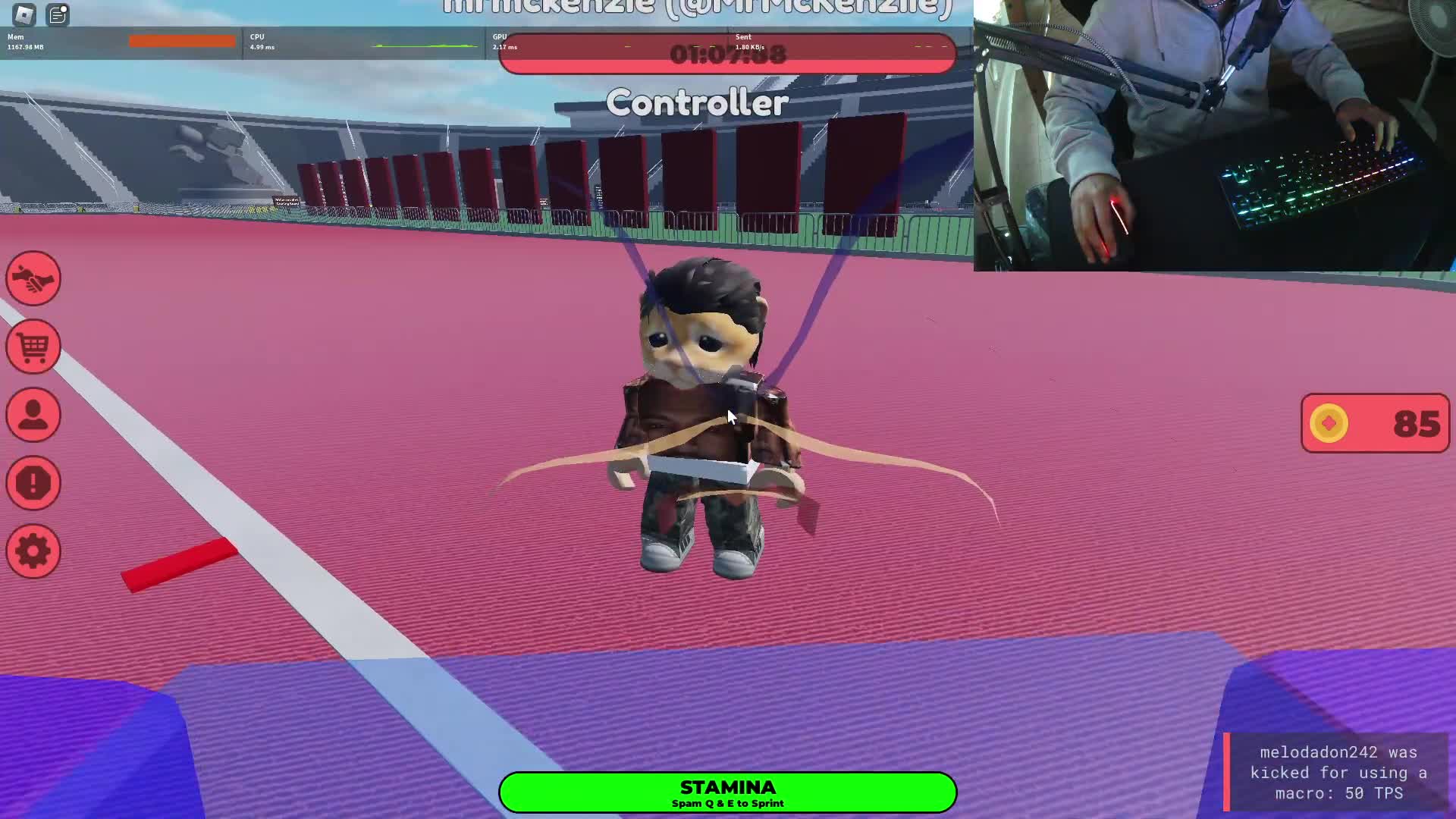 Sonic in Action: Track and Field Infinite Roblox
