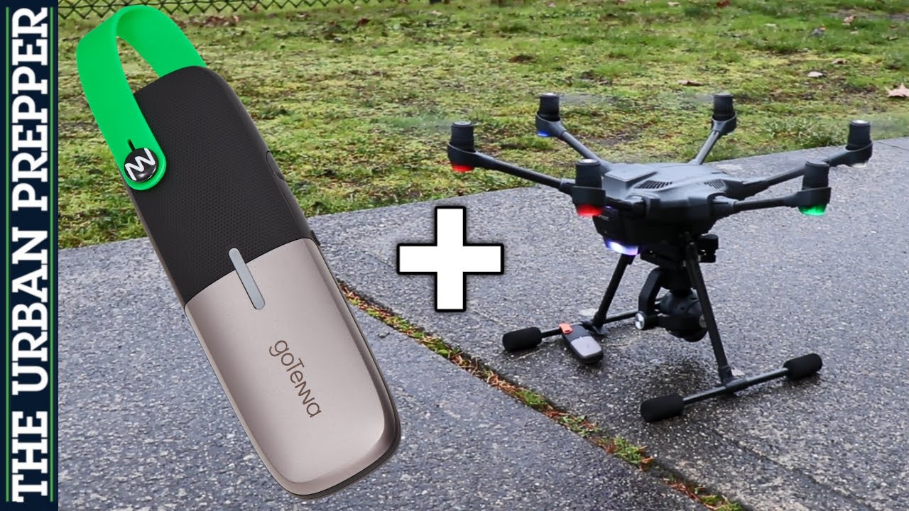 GoTenna mesh range test using a drone relay