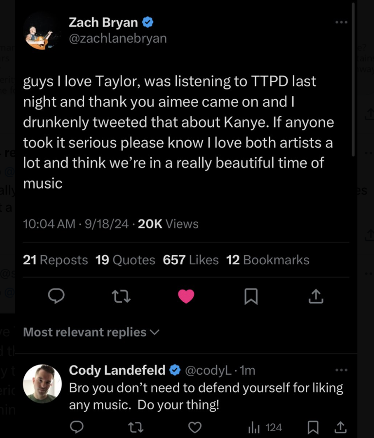 Zach Bryan ‘Drunkenly' Expresses Preference for Kanye West Over Taylor ... Zach Bryan ‘Drunkenly' Expresses Preference for Kanye West Over Taylor ...