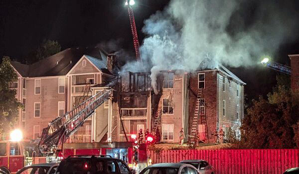 Crews battle large Woodlawn apartment fire Crews battle large Woodlawn apartment fire