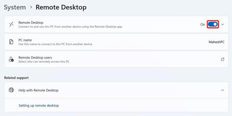 How to Disable Remote Desktop on Windows 11
