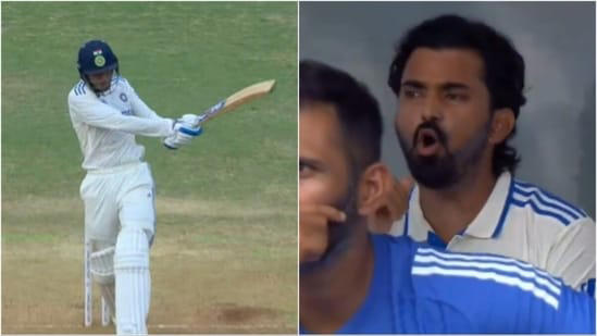 KL Rahul left stunned, looks at Gautam Gambhir in awe after Shubman ... KL Rahul left stunned, looks at Gautam Gambhir in awe after Shubman ...