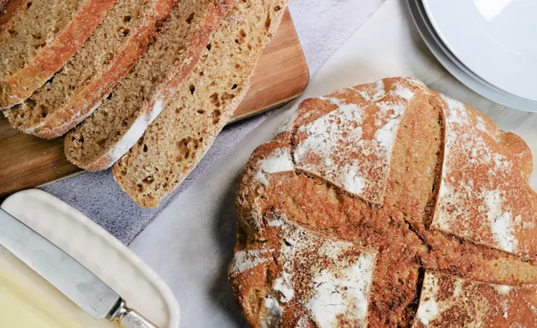 Simple Rustic Whole Wheat Sourdough Bread Recipe