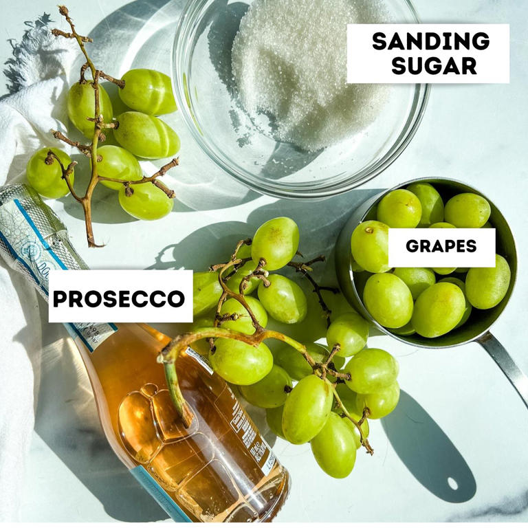 Sugared Prosecco Grapes