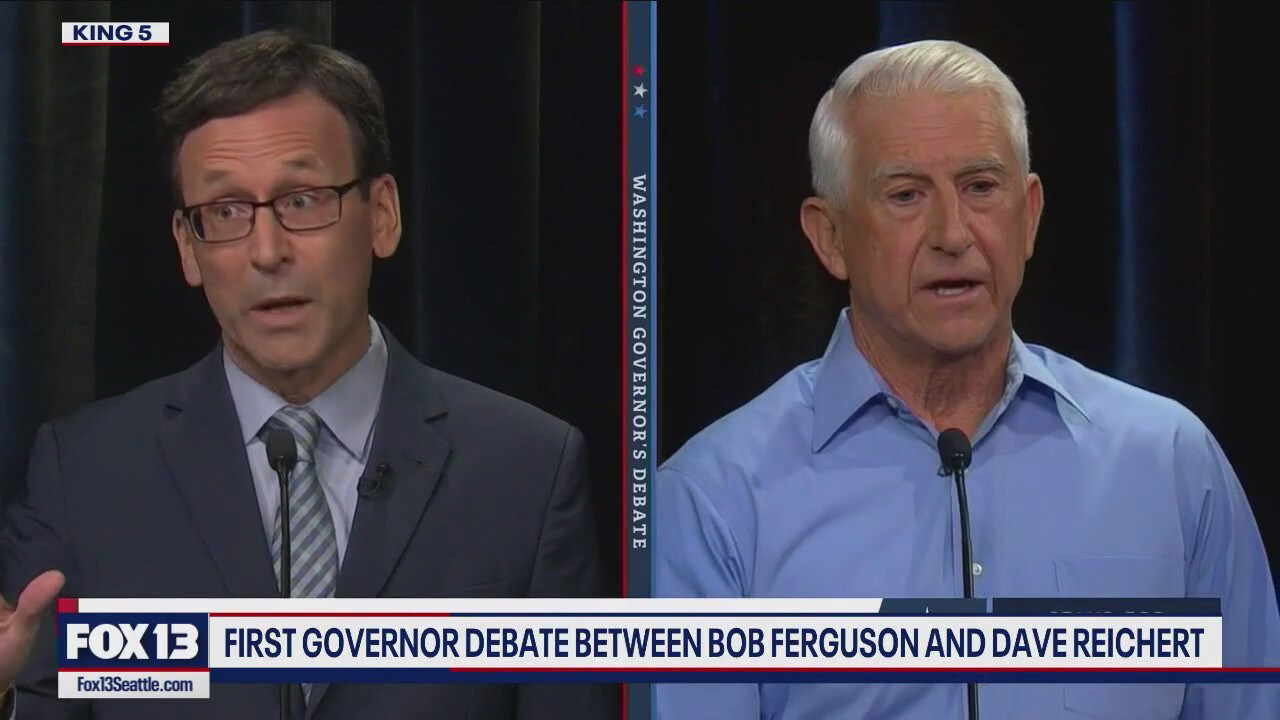 Bob Ferguson, Dave Reichert face off in first WA gubernatorial debate Bob Ferguson, Dave Reichert face off in first WA gubernatorial debate