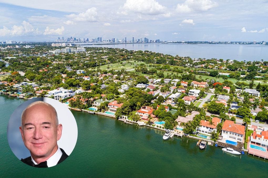 Jeff Bezos' Miami neighbor bought an empty lot for $27.5 million. Now ...
