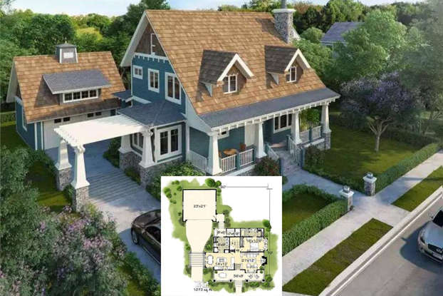 Introducing this Charming Cottage Craftsman 3-Bedroom Home (1,825 Sq ... Introducing this Charming Cottage Craftsman 3-Bedroom Home (1,825 Sq ...
