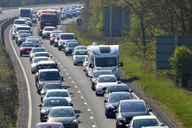 One side of major North Yorkshire road blocked as queues mount on other ...