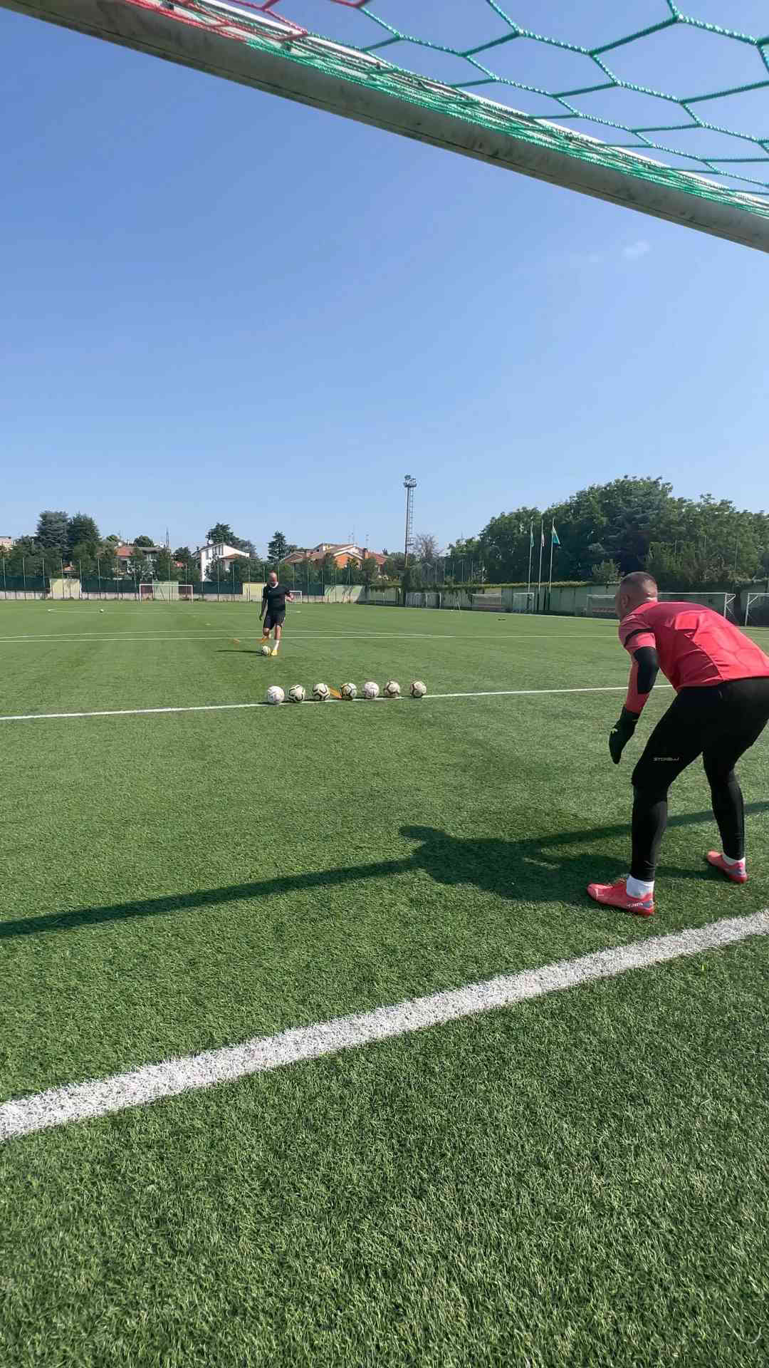 Intense Soccer Training, Goalkeeper vs. Multiple Shots Intense Soccer Training, Goalkeeper vs. Multiple Shots