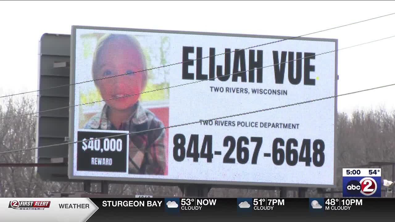 Two Rivers Police confirm remains found are Elijah Vue Two Rivers Police confirm remains found are Elijah Vue